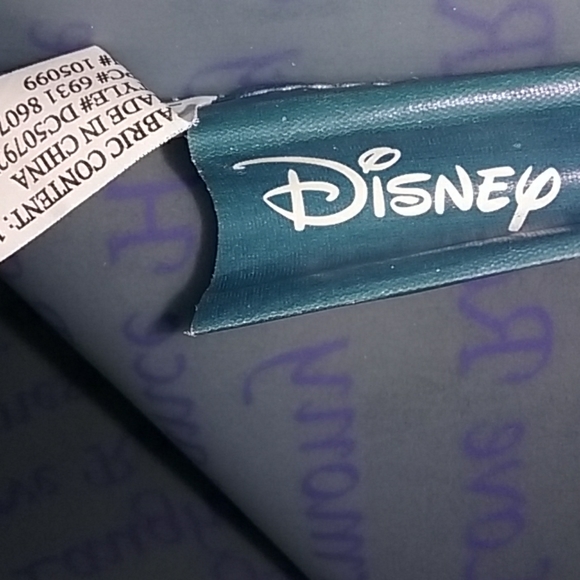 Disney | Bags | Large Blue Disney Tote With Attached Mini Zip Bag ...